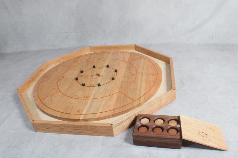Handcrafted Wooden Crokinole Board, Premium Game Night Decor (30.25 ...