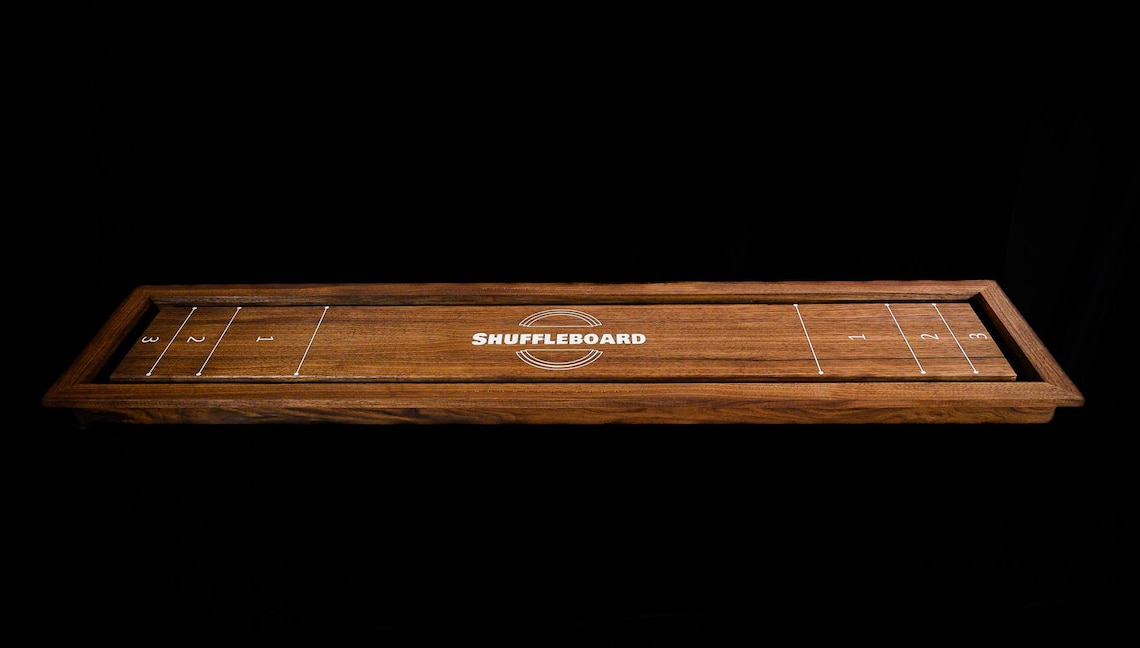 Wooden Tabletop Shuffleboard, Handmade Shuffleboard Board, Indoor Play ...