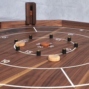 Handcrafted Wooden Crokinole Board, Premium Game Night Decor (30.25 ...