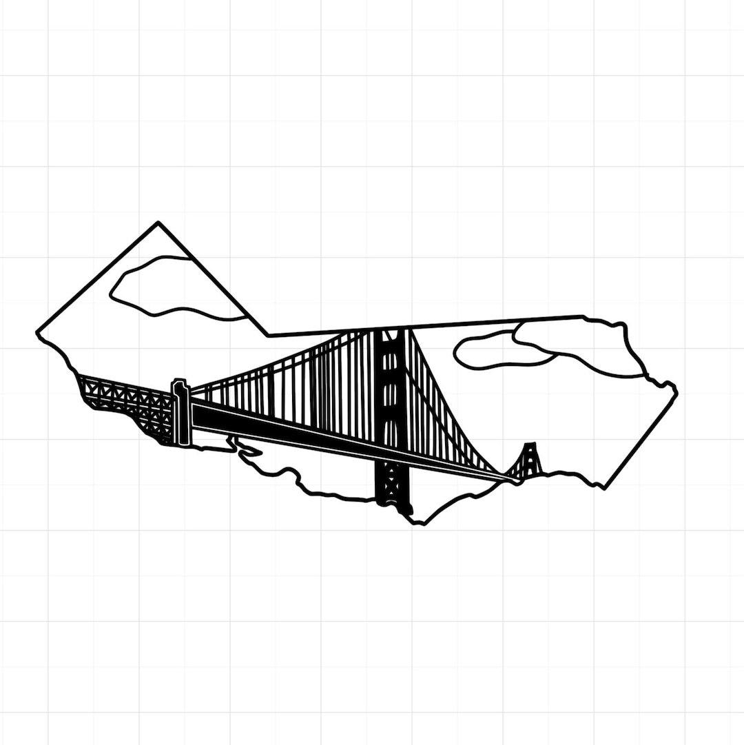 California Map Outline Svg - Etsy