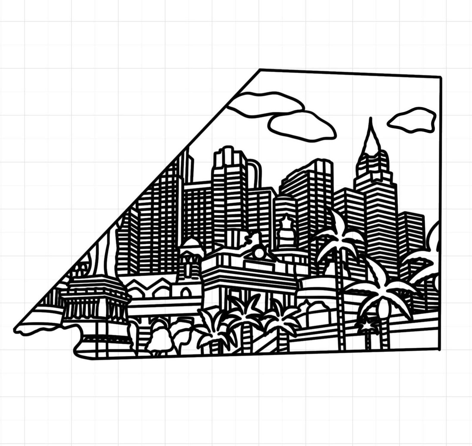 Las Vegas Inside Nevada Outline SVG - Etsy