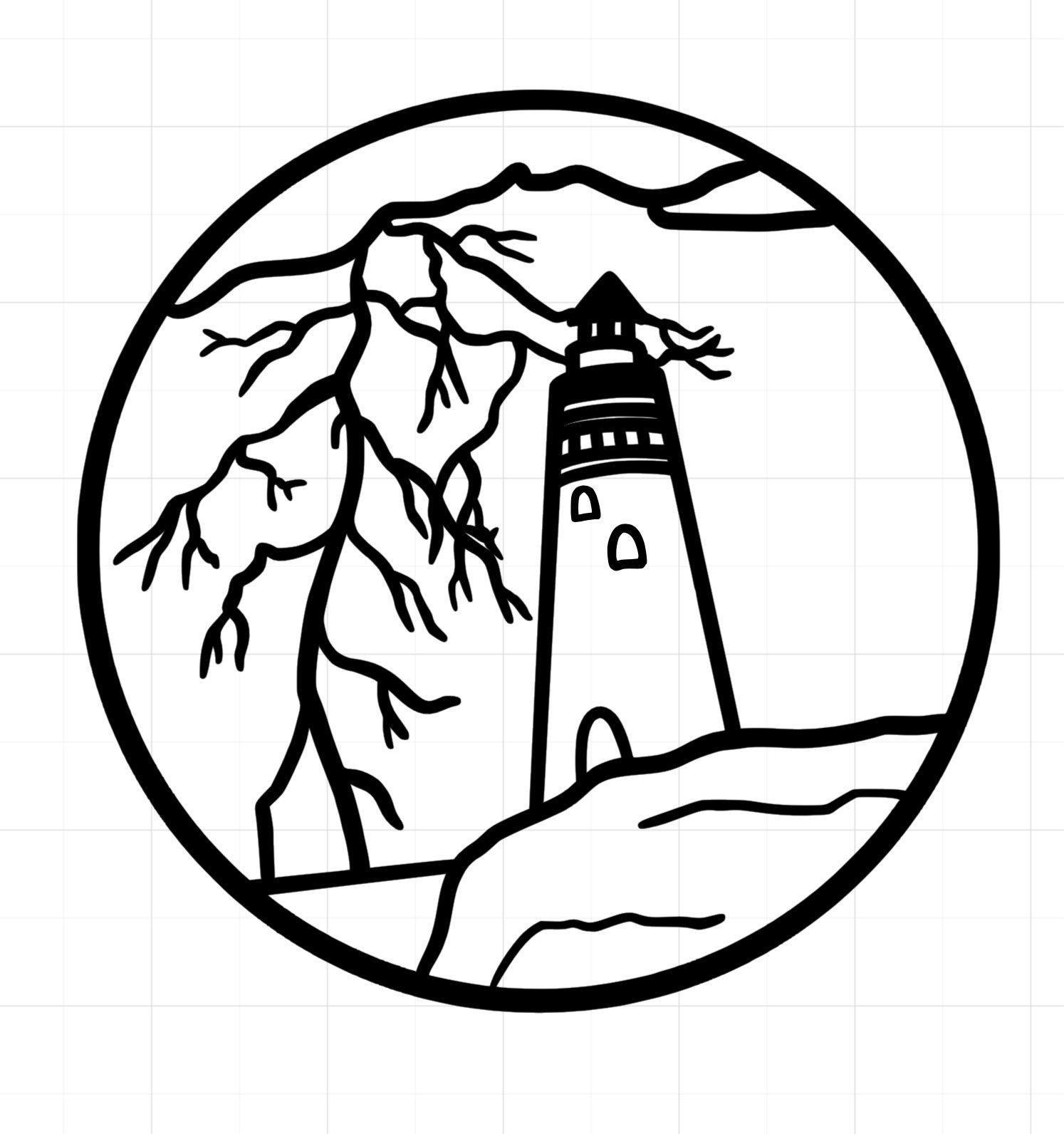 Lighthouse Lightning SVG - Etsy