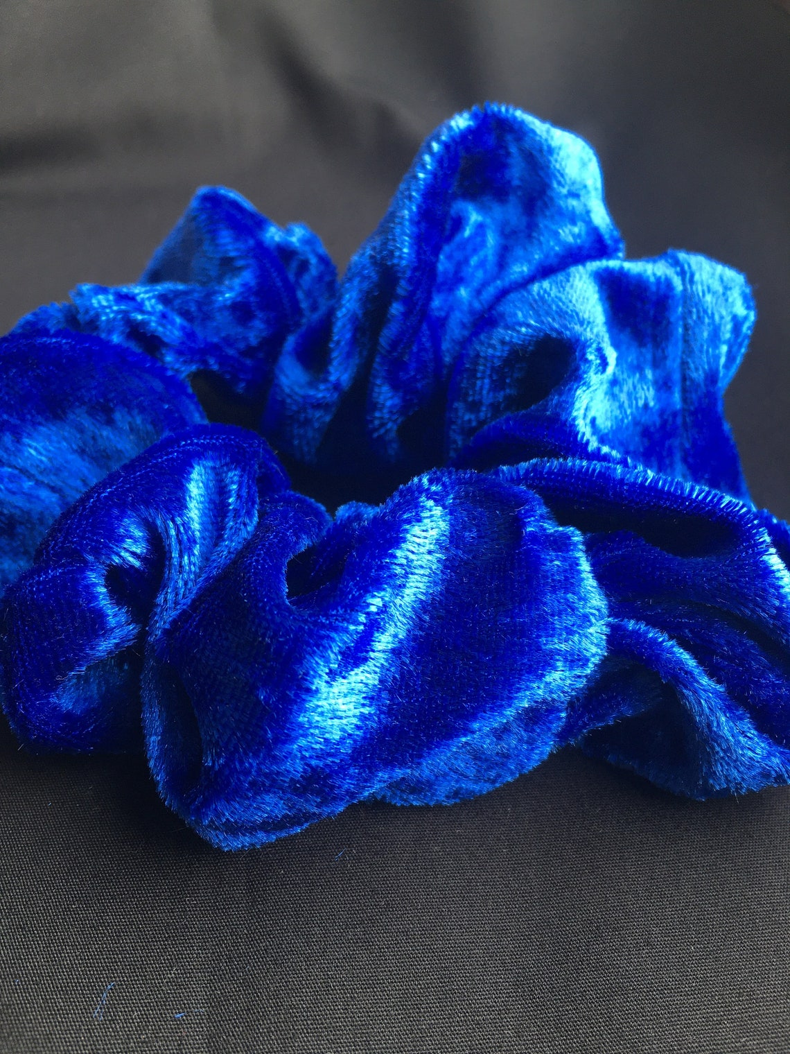 Blue Velvet Scrunchie for Her Blue Scrunchie Scrunchie - Etsy UK