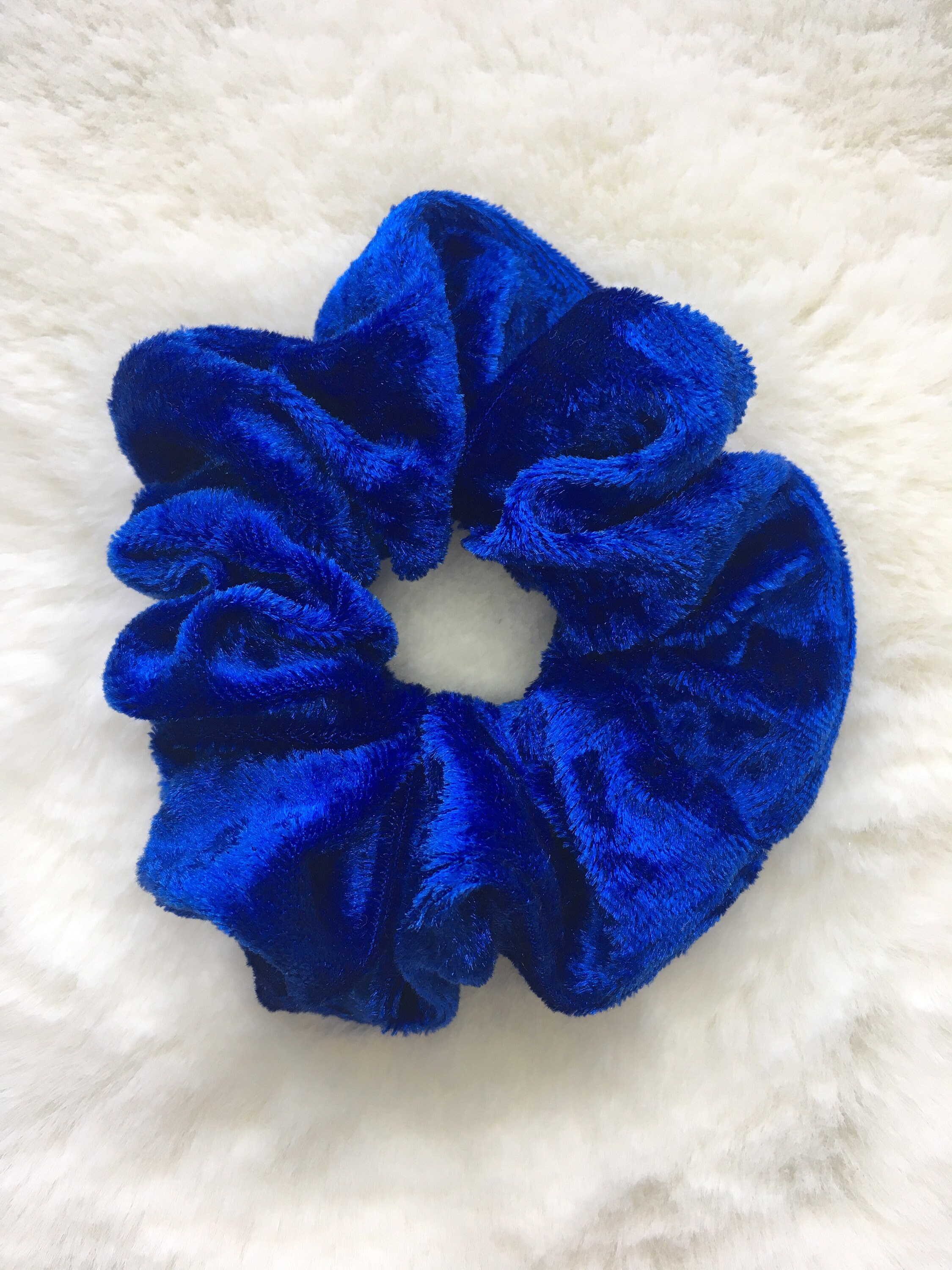 Blue Velvet Scrunchie for Her Blue Scrunchie Scrunchie - Etsy UK