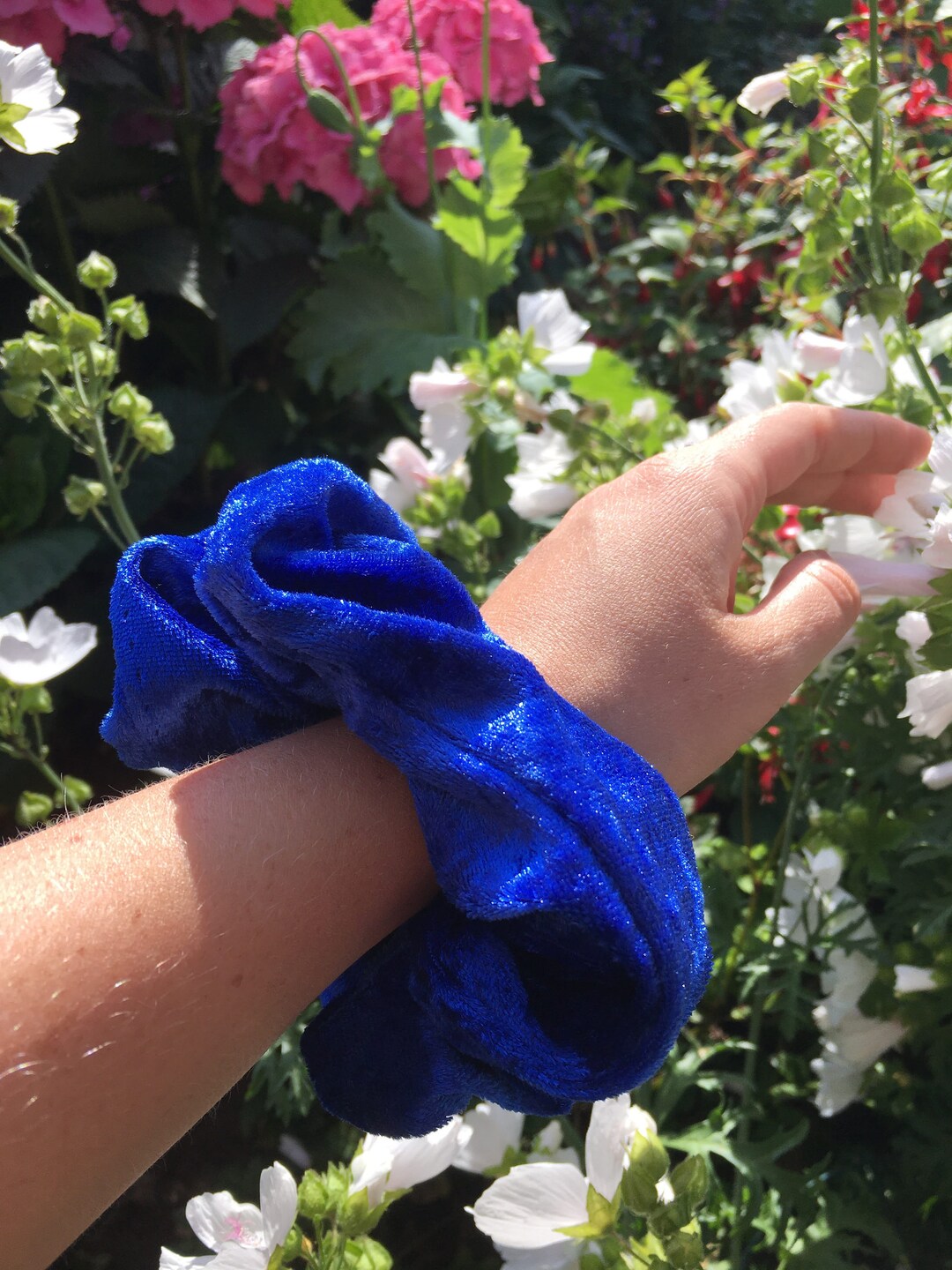 Blue Velvet Scrunchie for Her Blue Scrunchie Scrunchie - Etsy UK