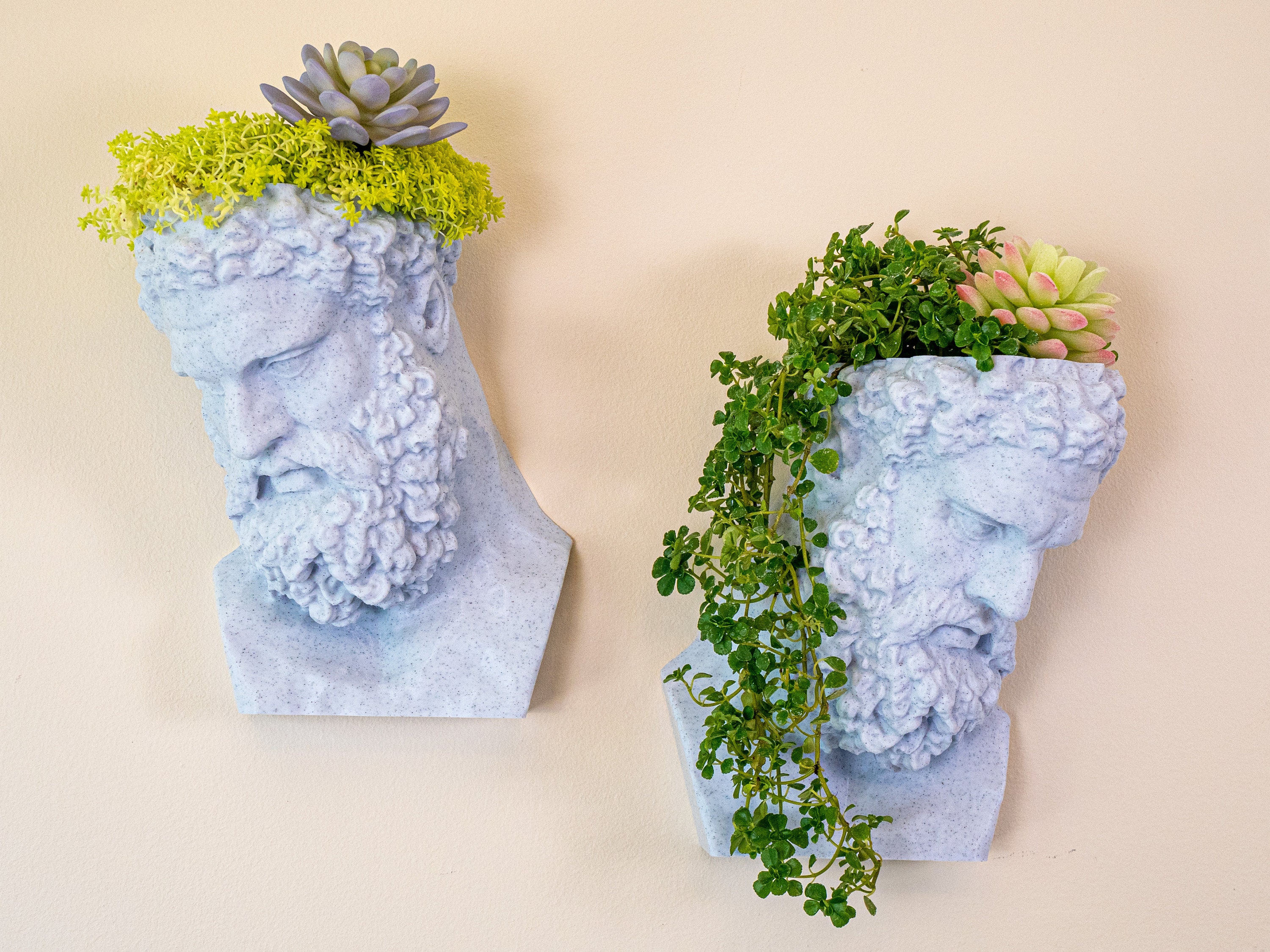 Hercules Wall Planter Pot | Farnese Hercules Wall Face Planter Pot ...