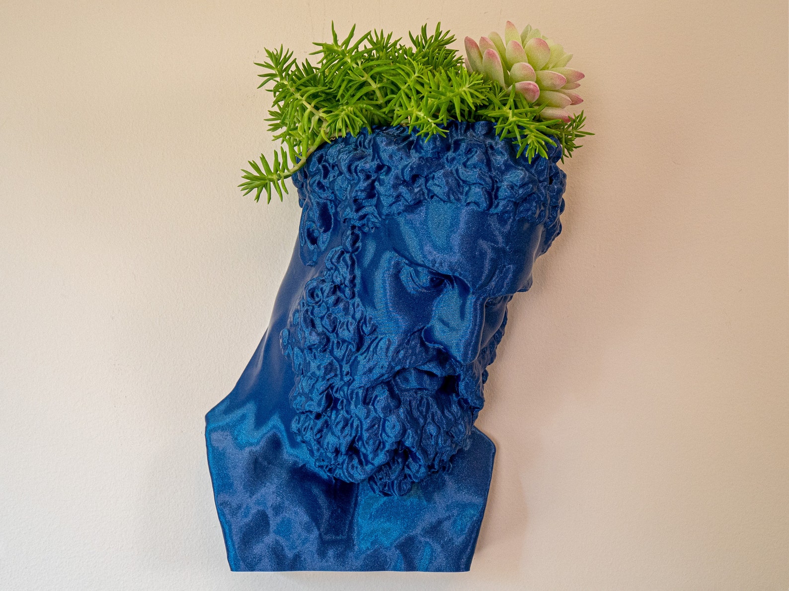 Hercules Wall Planter Pot Farnese Hercules Wall Face Planter - Etsy