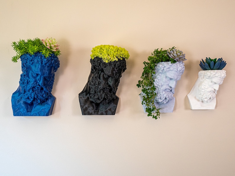 Hercules Wall Planter Pot Farnese Hercules Wall Face Planter - Etsy