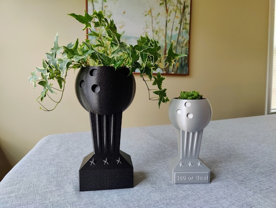 Bowling Trophy Planter Pot Bowling Trophy Planter Bowler - Etsy