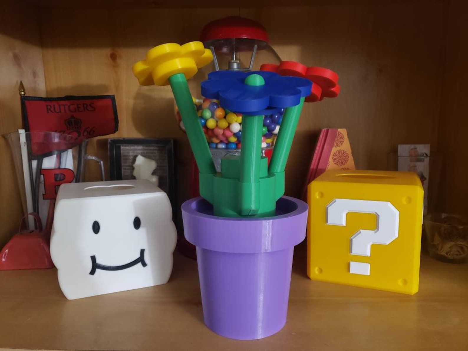 Jumbo Brick Flowers W/ Tall Pot 4 Styles 3 Sizes Wife - Etsy