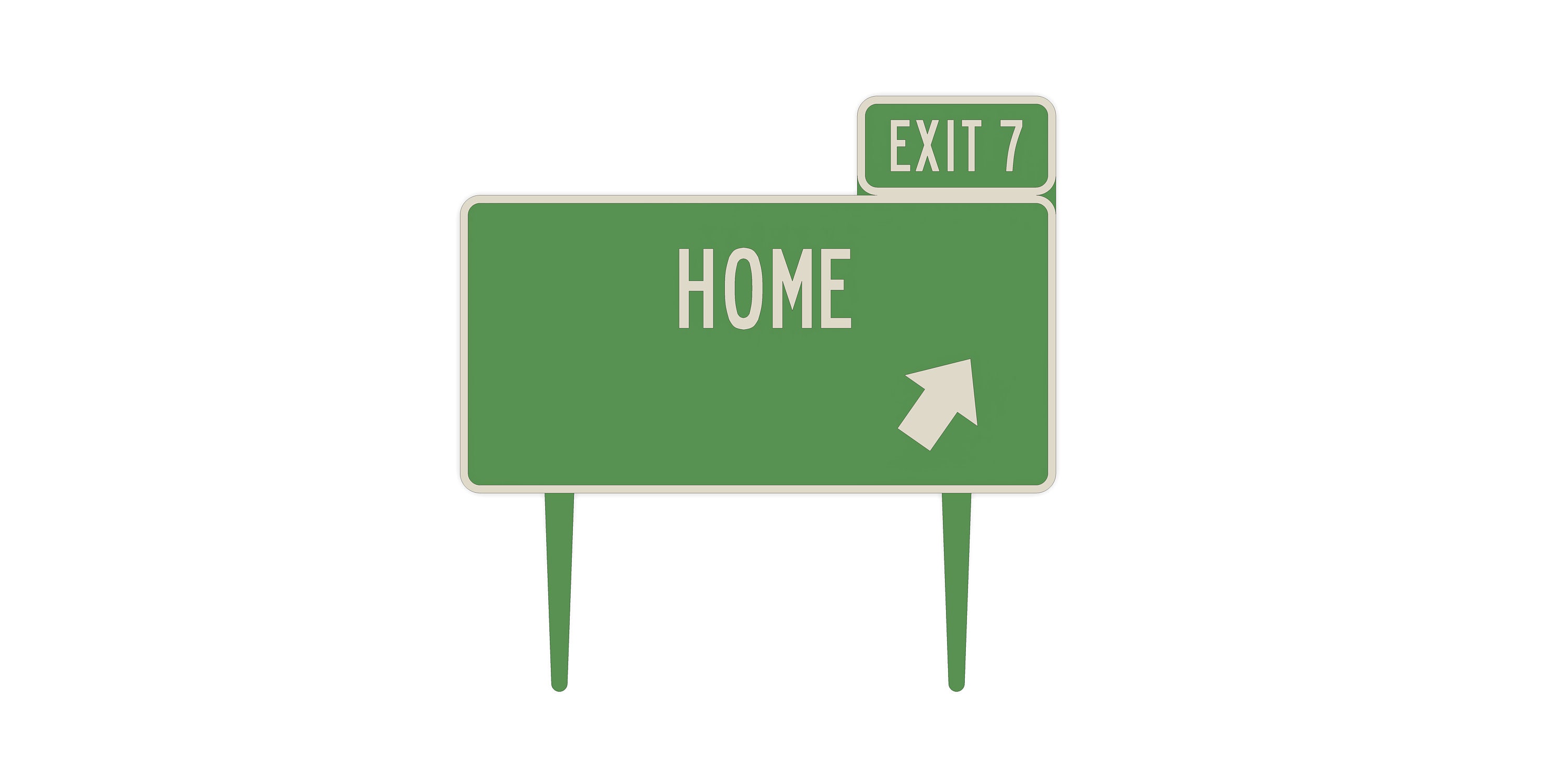 Exit Sign! 3 Sizes, Birthday Cake Topper Only, Happy Birthday ...