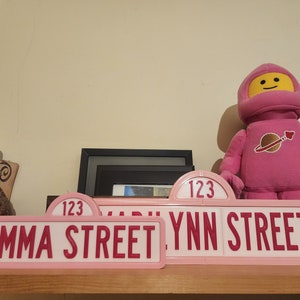 Pink Street Signs! Custom Name Plate, Gamer Gift, Nursery, Kid Room ...