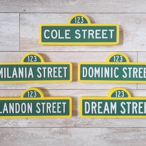 Street Signs! Custom Name Plate, Gamer Gift, Nursery, Kid Room Sign ...