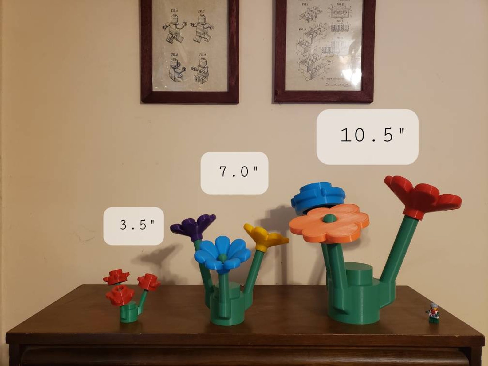 Jumbo Brick Flowers W/ Tall Pot 4 Styles 3 Sizes Wife - Etsy