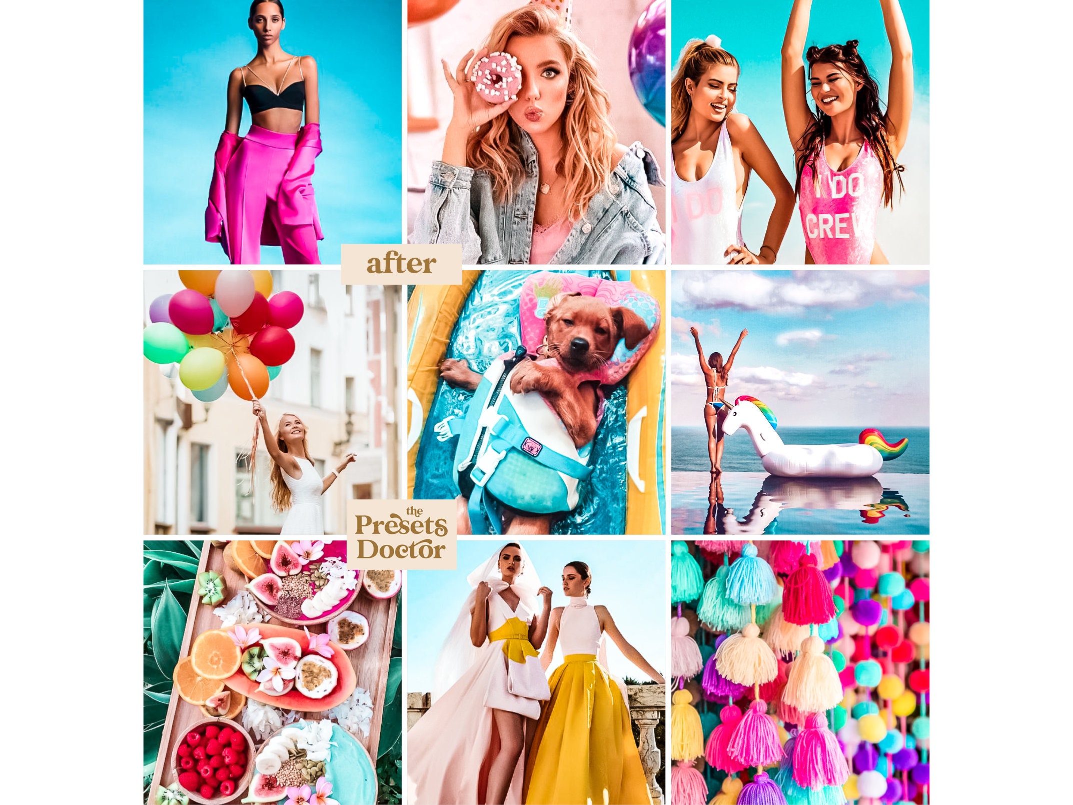 1 COLORFUL Lightroom Preset Mobile & Desktop Pink Pop | Etsy