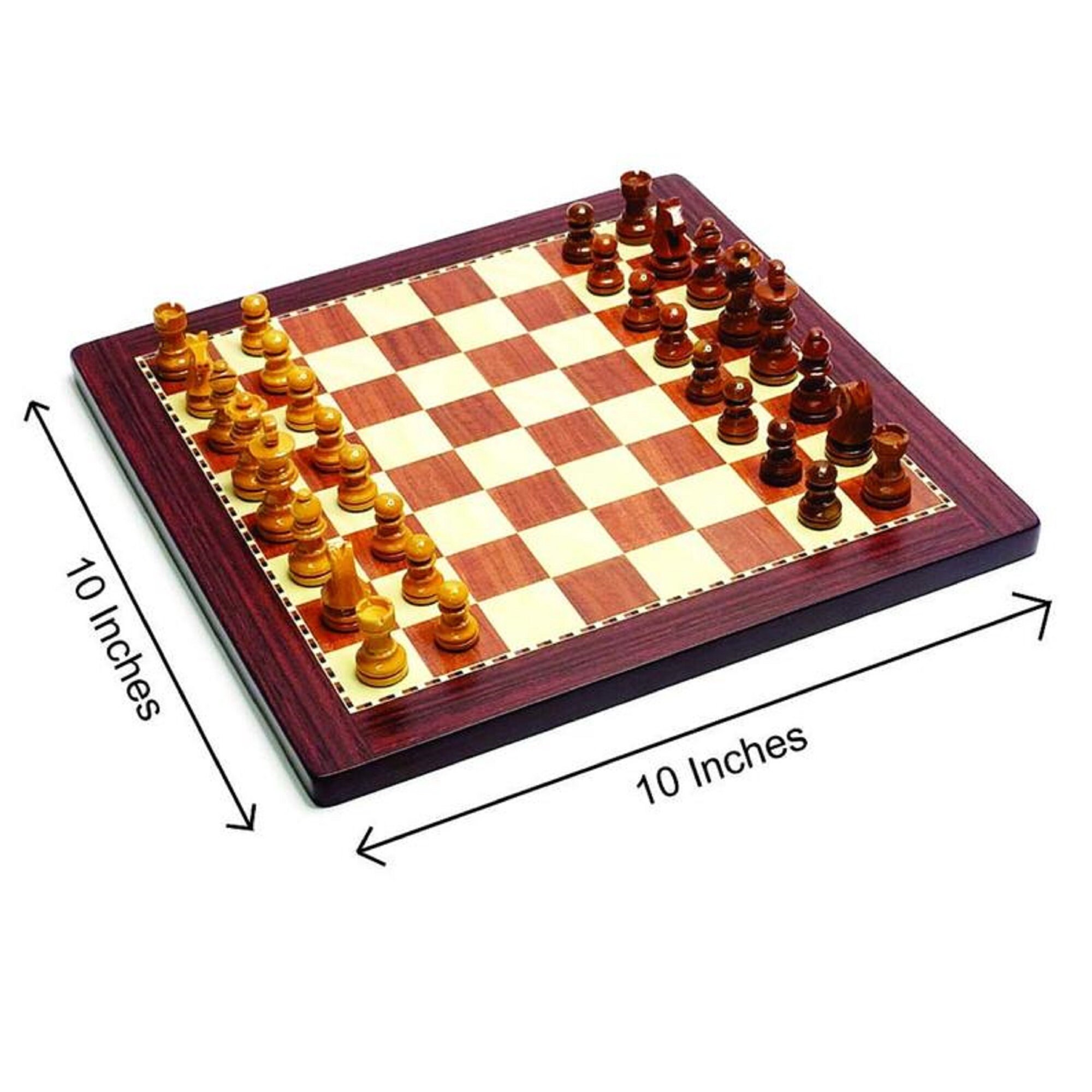 10 inches Chess Set Big Size 10x10 inches MDF Flat Laminated | Etsy