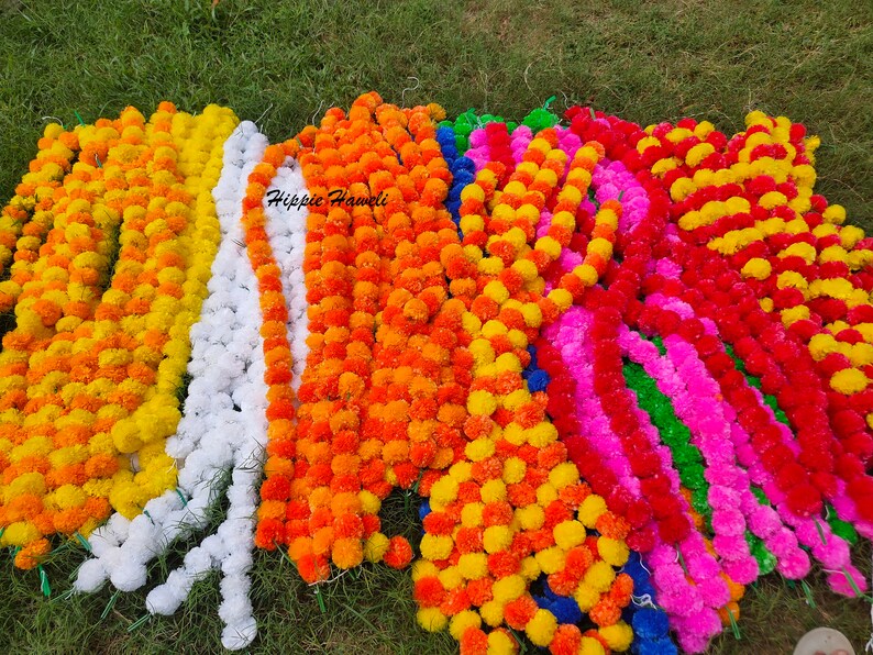 SALE ON Indian Marigold Flower Artificial Decorative Diwali Marigold ...