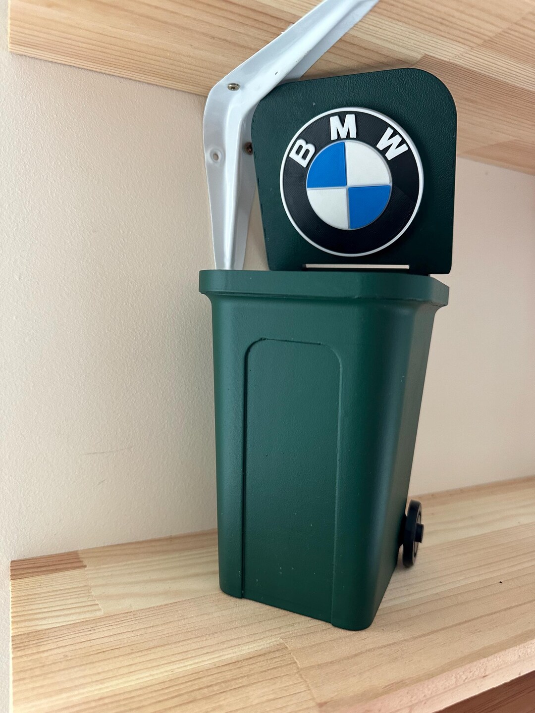 Miniature 3d-printed Trash Bin With 3D Printed BMW Logo, Present, Gift ...