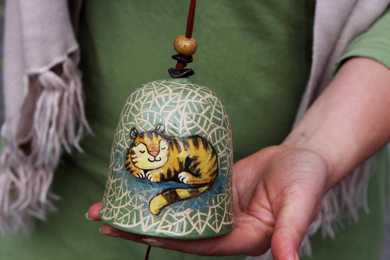 Large Ceramic Christmas Bells | Etsy