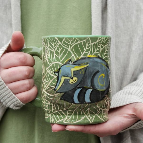 Ceramic Raccoon Pottery - Etsy