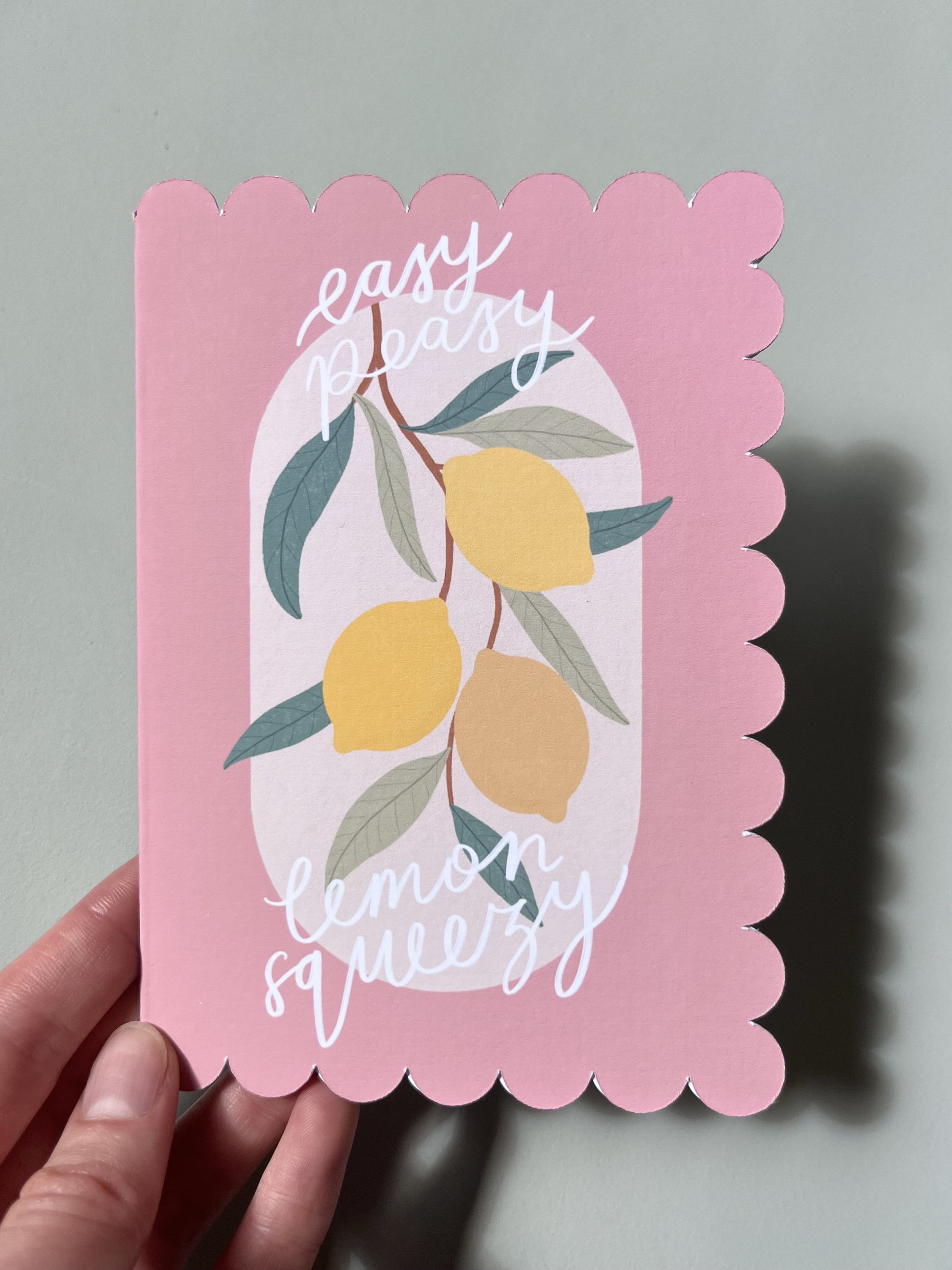 Easy Peasy Lemon Squeezy A6 Illustrated Lemon Greeting Card - Etsy