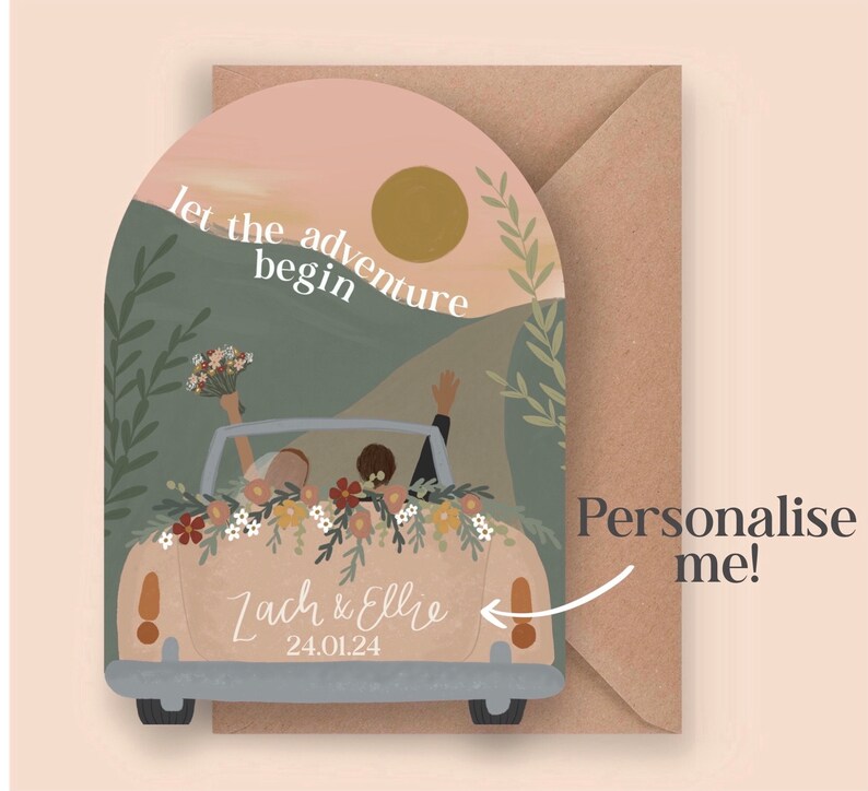 Let the Adventure Begin Congratulations on Your Wedding Personalised ...