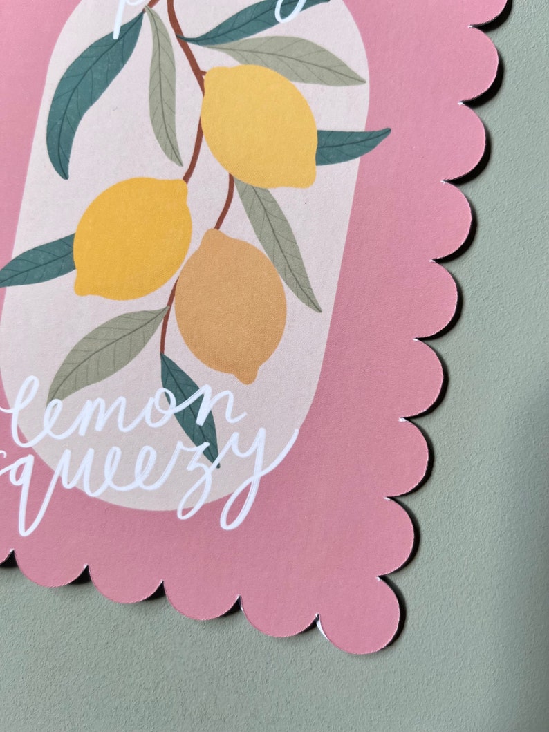 Easy Peasy Lemon Squeezy A6 Illustrated Lemon Greeting Card - Etsy