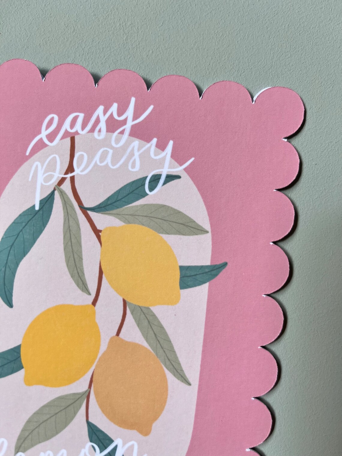 Easy Peasy Lemon Squeezy A6 Illustrated Lemon Greeting Card - Etsy