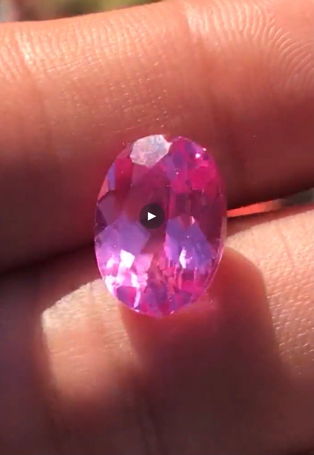 Rose Pink Spinel Large 6.1 Ct Oval Large Purple Color Changing Hue ...