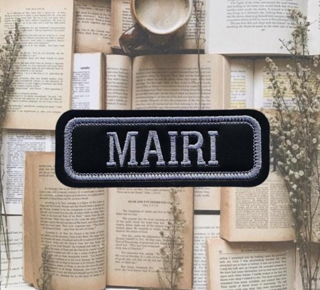 Fourth Wing Mairi Cosplay Name Patch: Embroidered Faux Leather Iron-on ...