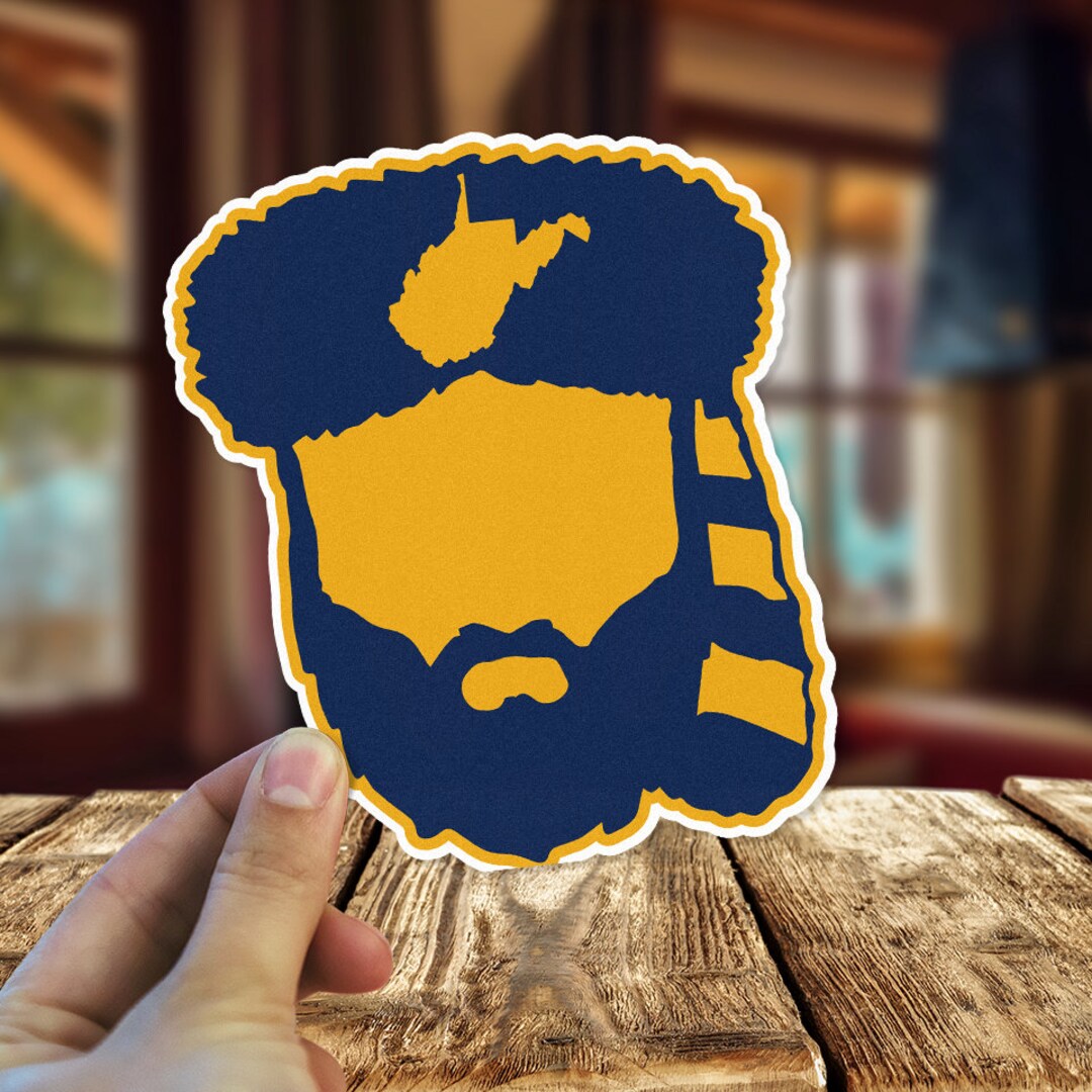 West Virginia Bearded Guy Decal / Sticker - Etsy