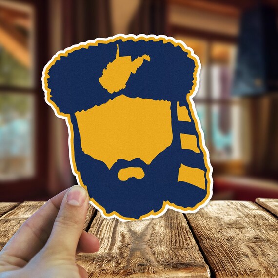 West Virginia Bearded Guy Decal / Sticker | Etsy