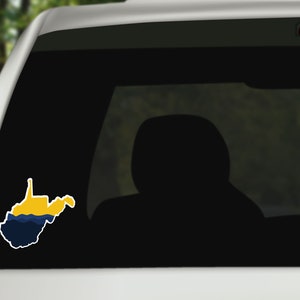WV Auto Sticker / Decal Blue and Gold WV Mountains Sticker West ...