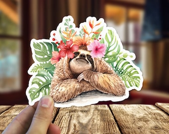 Sleepy Sloth Laptop Decal Sloth Sticker FREE SHIPPING MacBook Decal Car ...
