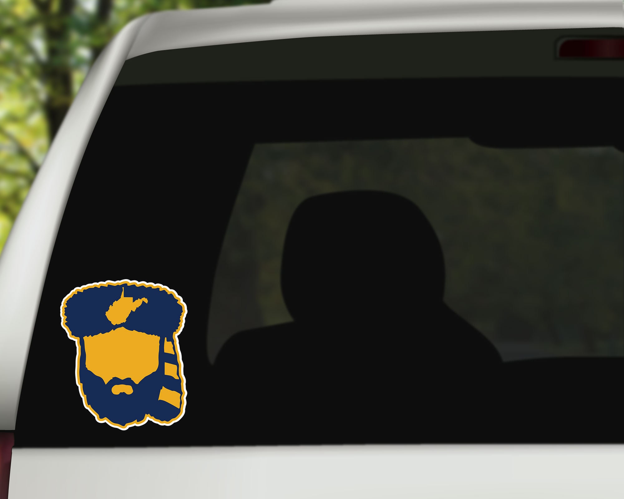 West Virginia Bearded Guy Decal / Sticker - Etsy