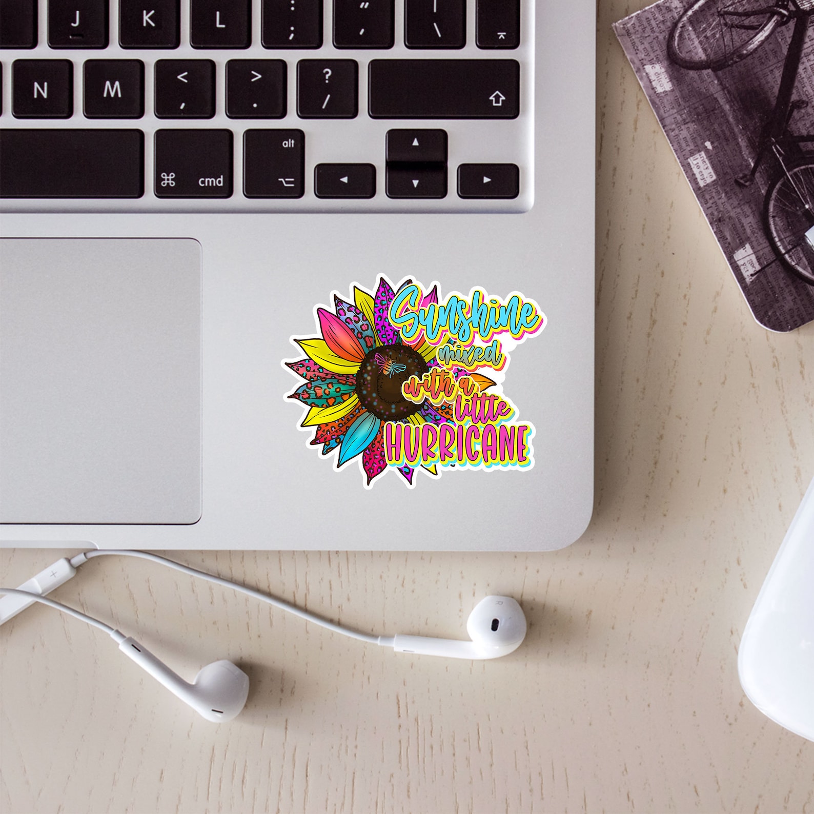 Sunflower Sticker Sunflower Decal Sunshine Mixed With a Little | Etsy