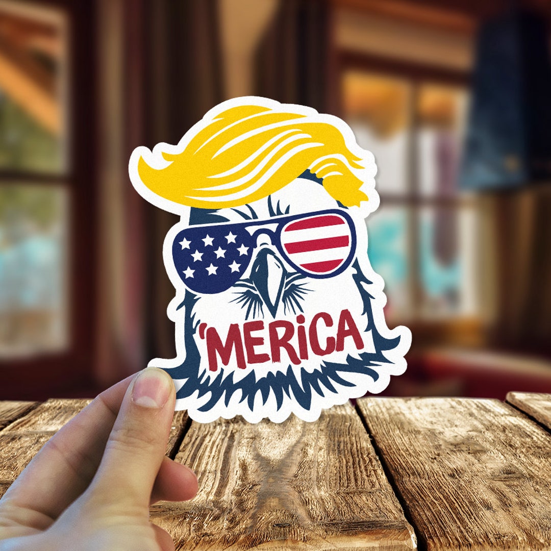 Merica Eagle Sticker Merica Eagle Decal Merica Quotes Redneck Sticker ...