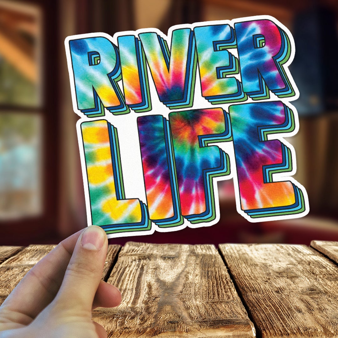 River Life Tie Dye Decal / Sticker - Etsy