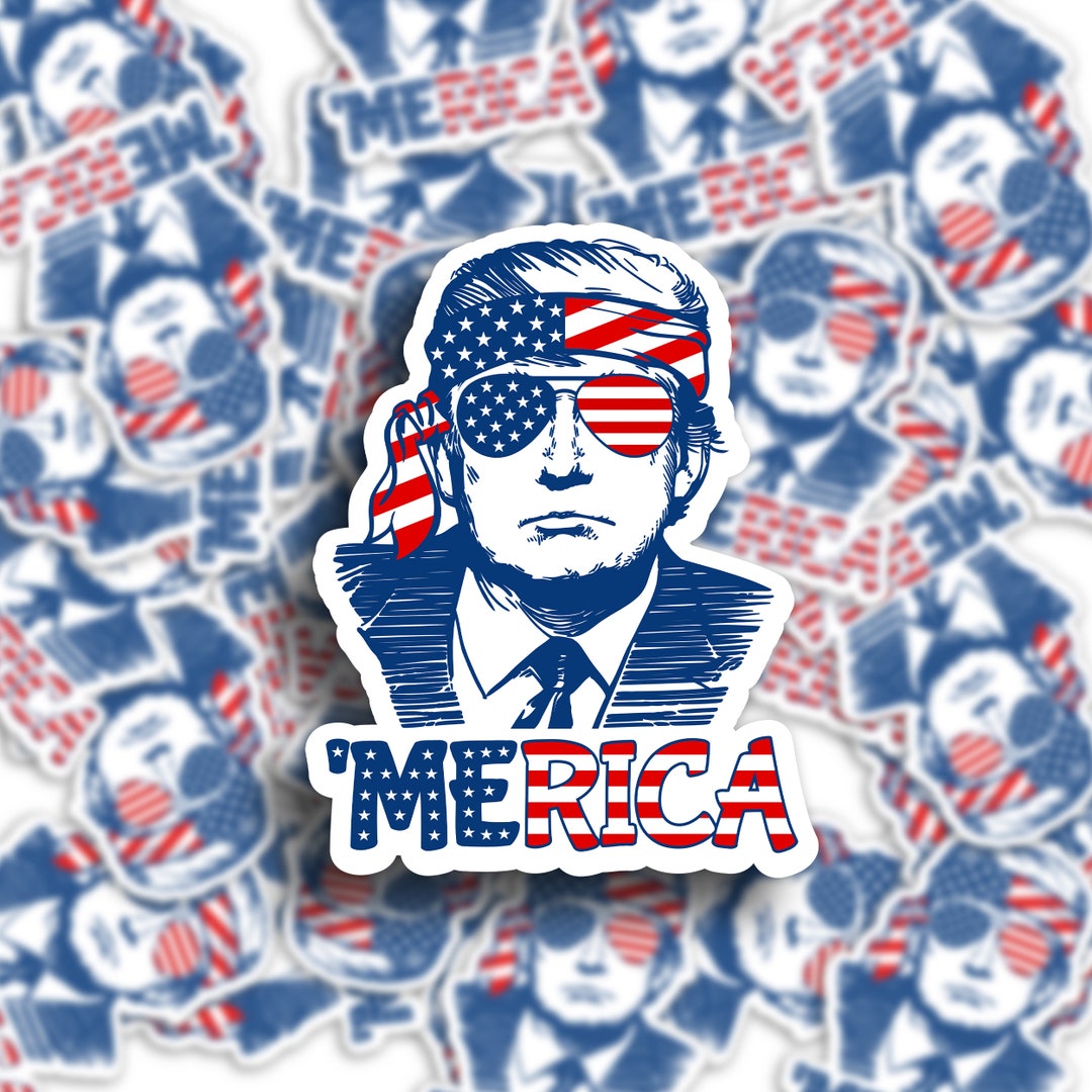 Donald Trump 'merica Sticker / Decal - Etsy