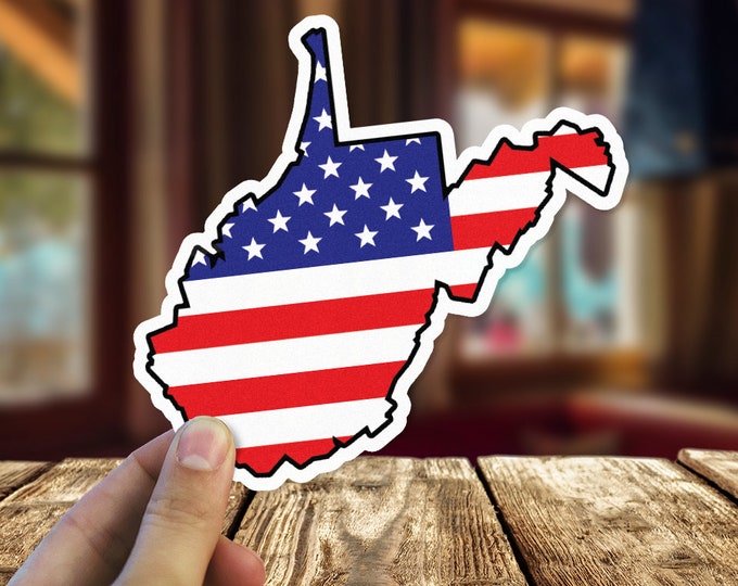 West Virginia American Flag Decal / Sticker - Etsy