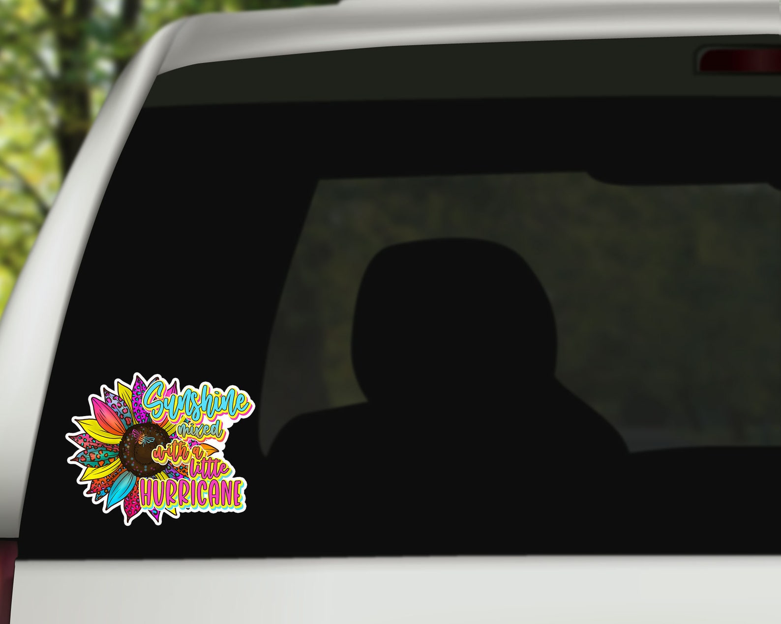 Sunflower Sticker Sunflower Decal Sunshine Mixed With a Little | Etsy