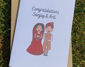 Shaadi Mubarak Card Personalised Wedding Congratulations Card - Etsy