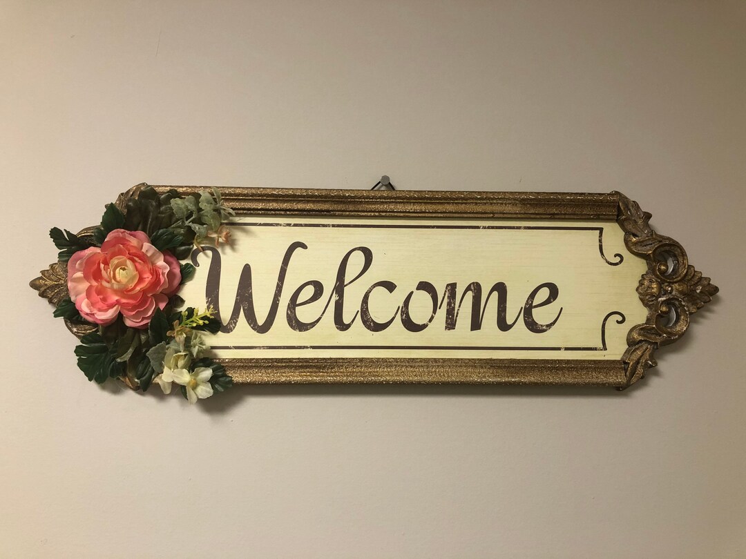 Antique Welcome Sign - Etsy