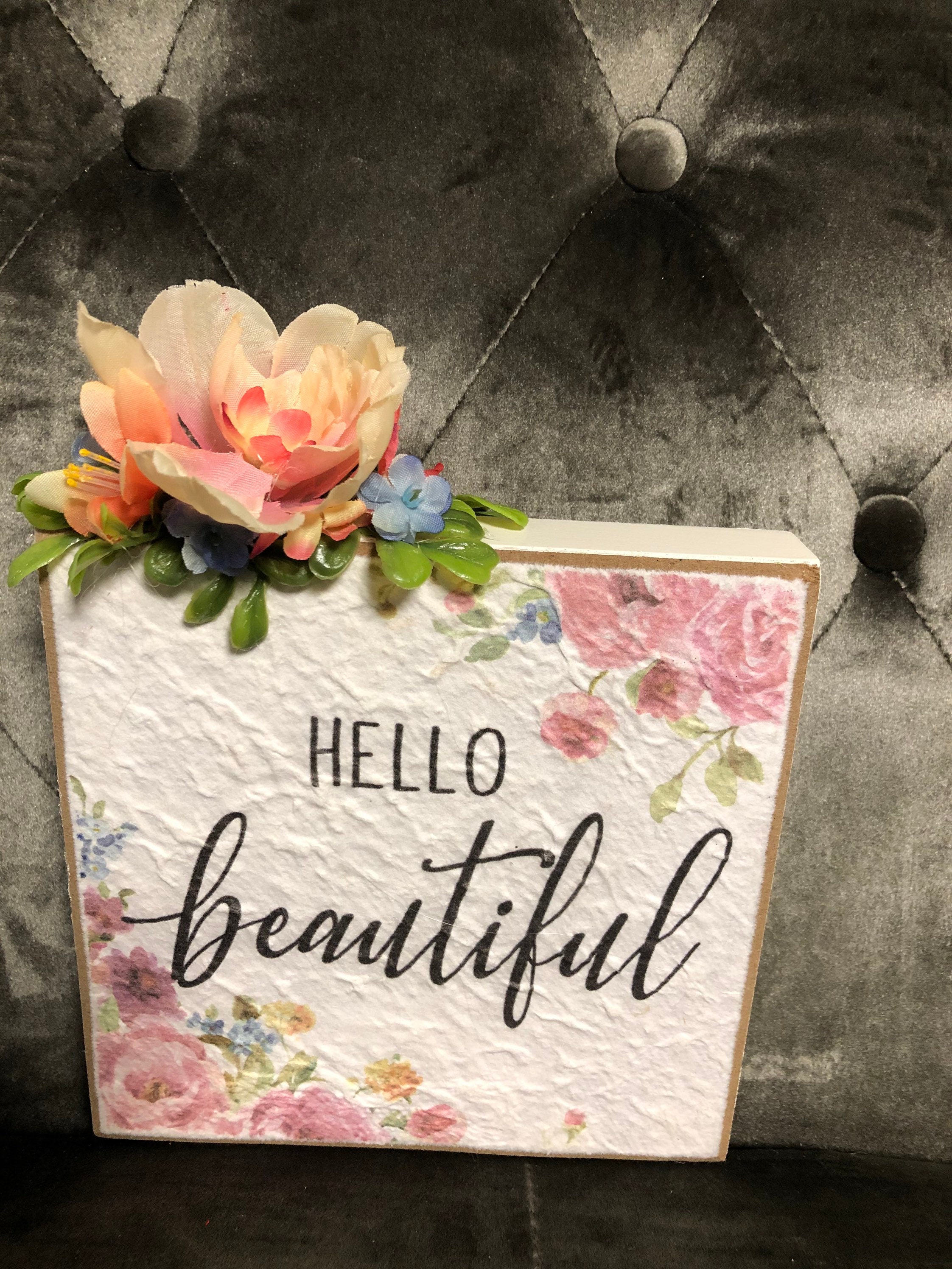 Hello Beautiful Sign - Etsy