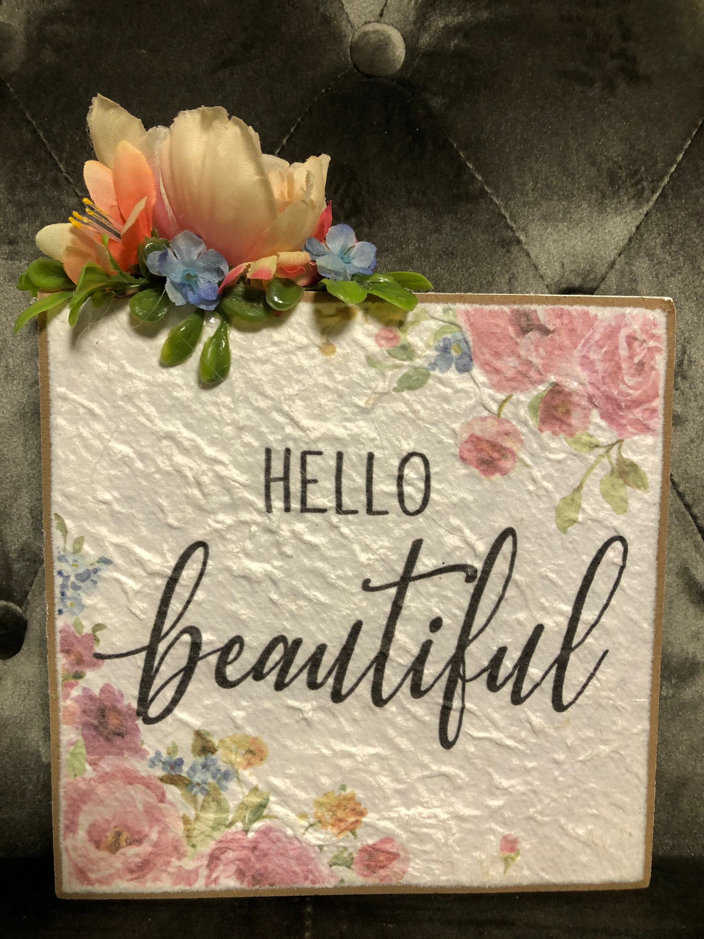 Hello Beautiful Sign | Etsy