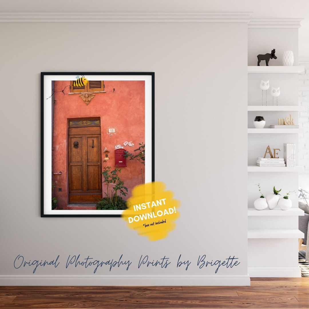 Architectural Photography, Door Photography, Digital Download, Orange ...