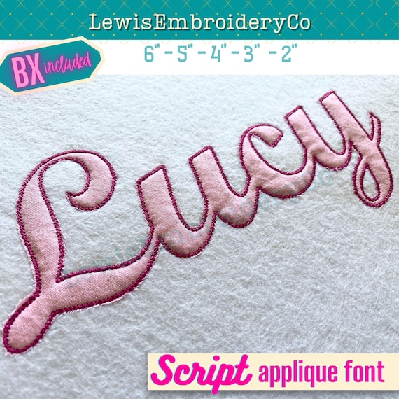 Script Embroidery Font Applique Smoothie Shoppe Embroidery Script Font