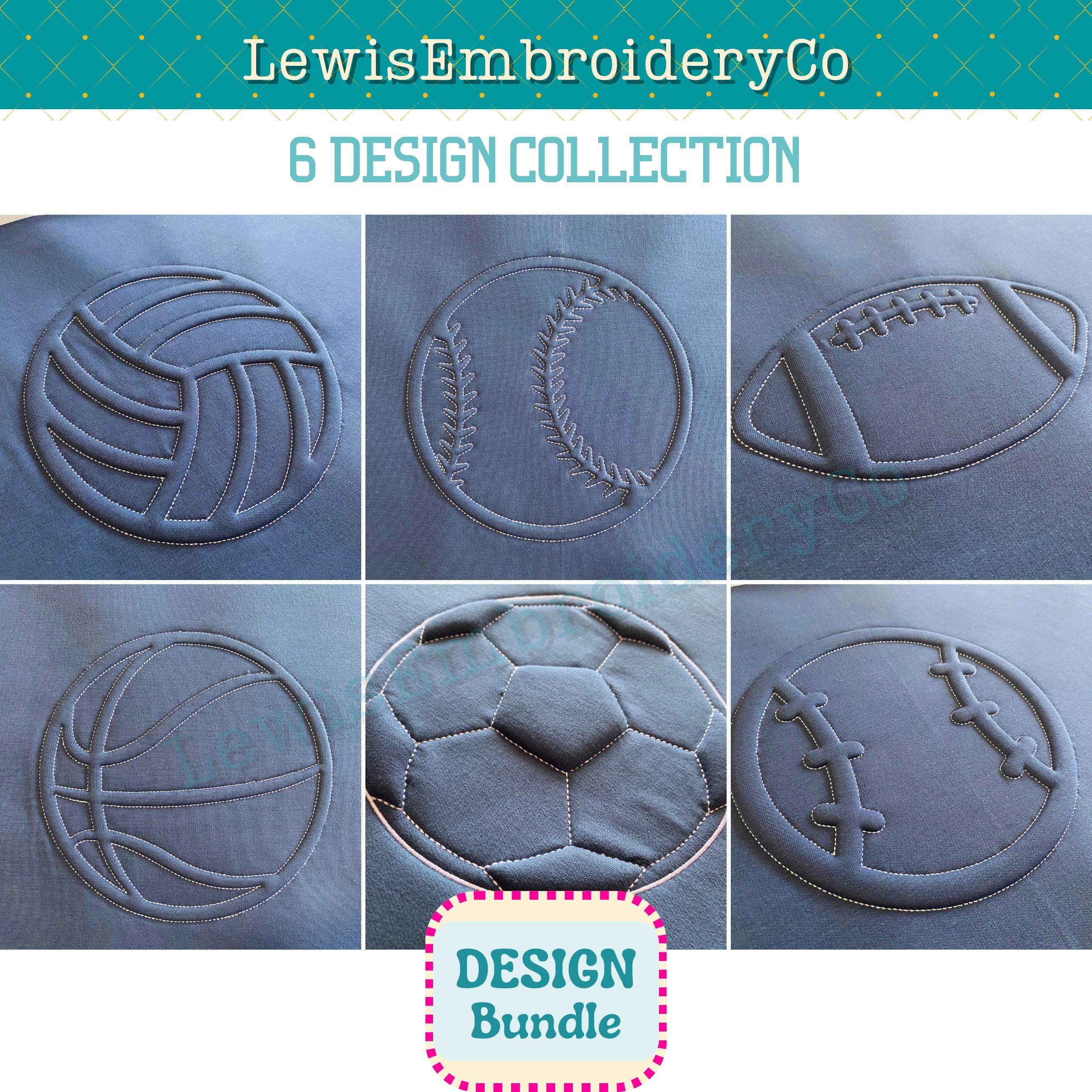 Sports Bundle, Embossed 3D Puff, Machine Embroidery Designs - (PDF ...
