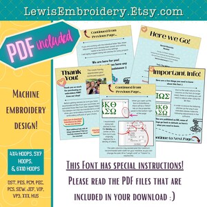 Greek Alphabet Embroidery Font - Sorority Embroidery - Fraternity ...