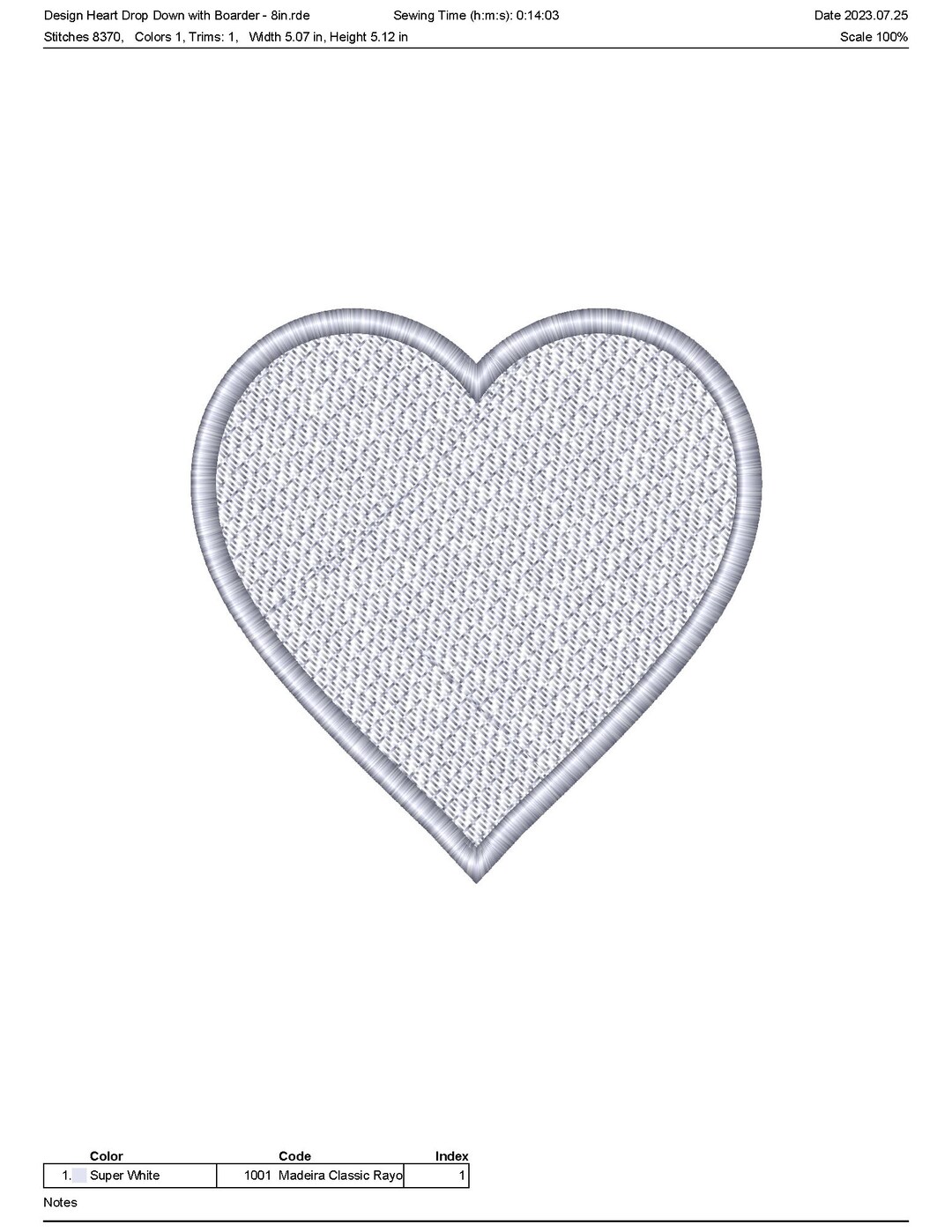 Heart Outline Lay Down Stitch Embroidery Design Stocking - Etsy